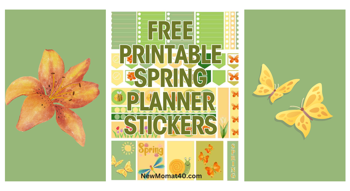 Free Printable Spring Planner Stickers - New Mom at 40 Printables